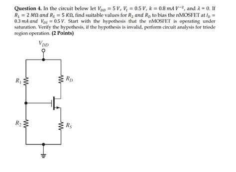 Solved Question In The Circuit Below Let Vpp V V Chegg