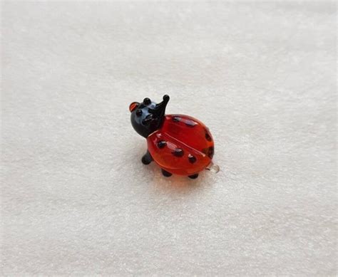 Mini Ladybug Miniscule Glass Insects Murano Glass Ladybug Etsy