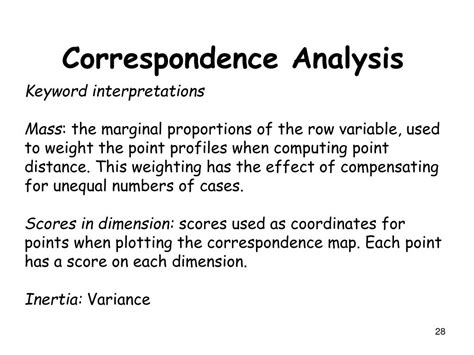 Ppt Correspondence Analysis Powerpoint Presentation Free Download Id 526852