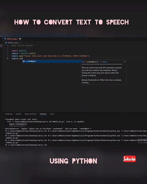How To Convert Text To Speech Using Pythonpythonprogramming Viral Youtube