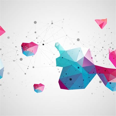 Technical Background With Plexus Effect And Wave Vector Image