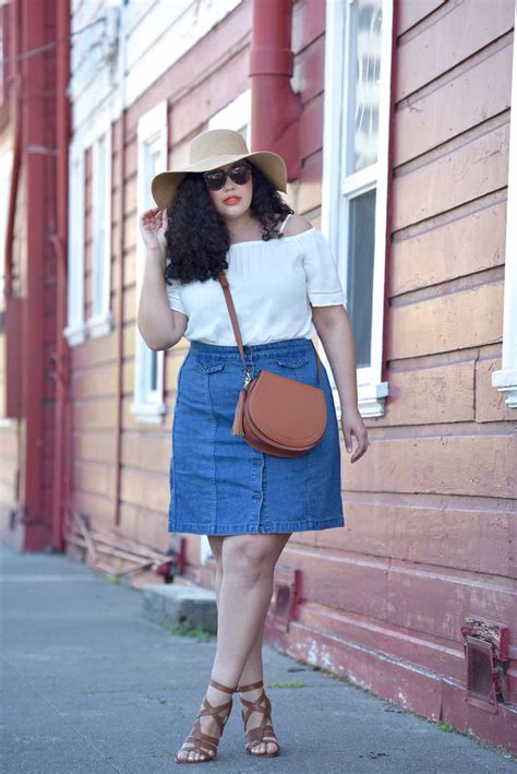 Plus Size Denim Skirt Outfit Ideas For Chubby At Eileen Porras Blog