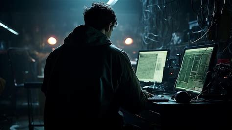 premium ai image portrait of anonymous robotic hacker concept of