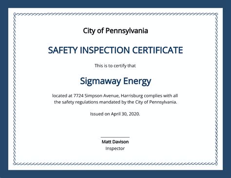 Occupational Health And Safety Certificate Sample At James Roush Blog