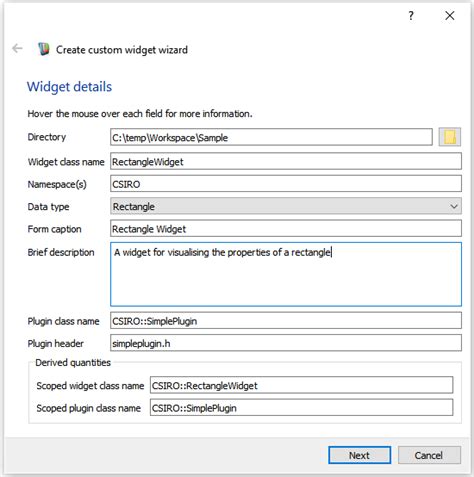 Workspace Writing A Custom Widget