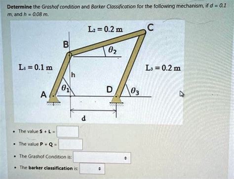 Solved Determine The Grashof Condition And Barker