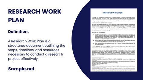 FREE Research Work Plan Samples PDF Word Docs Pages