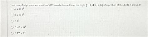 solved how many 5 ﻿digit numbers less than 35999 ﻿can be