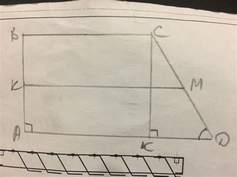 Меньшее основание прямоугольной трапеции равно 10 см средняя линия 16 см и один из углов 60