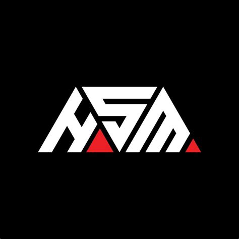 Hsm Triangle Letter Logo Design With Triangle Shape Hsm Triangle Logo