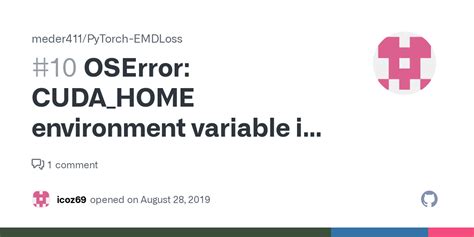 Oserror Cudahome Environment Variable Is Not Set · Issue 10