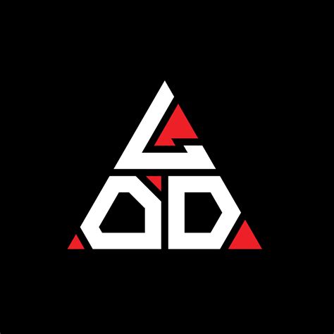 lod triangle letter logo design with triangle shape lod triangle logo
