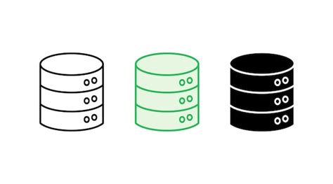 Premium Vector Database Icon Set Database Vector Icon Data Storage