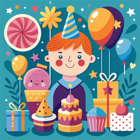 Счастливого дня рождения Премиум Ai сгенерированный вектор