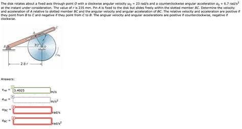 Solved The Disk Rotates About A Fixed Axis Through Point O Chegg Com