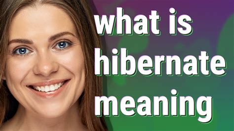 Hibernate Meaning Of Hibernate Youtube
