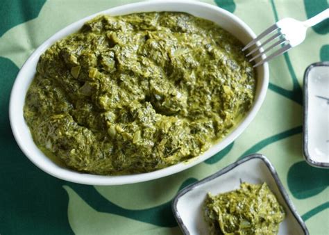 Finatinas Gollai Hagun Suni Spinach In Coconut Milk Quick Recipe
