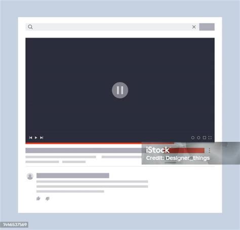 비디오 플레이어 템플릿 인터페이스 비디오 호스팅 모형 소셜 미디어 개념 웹 비디오 채널 또는 모바일 앱 데스크톱 라이브 스트림 0명에 대한 스톡 벡터 아트 및 기타 이미지