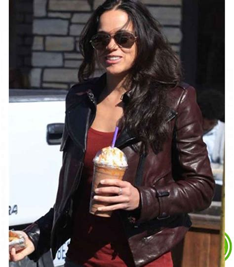 Michelle Rodriguez Brown Jacket Mayte Michelle Leather Jacket