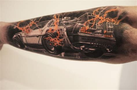 Back To The Future Delorean Tattoo Best Tattoo Ideas Gallery Back