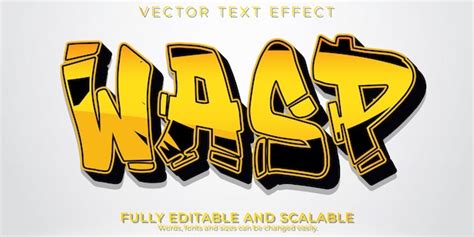 Premium Vector Graffiti Yellow Text Effect Editable Spray And Street Text Style