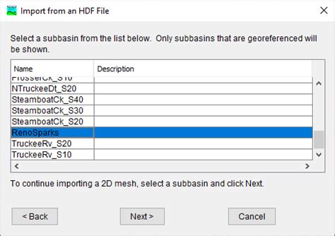 Importing HEC RAS HDF Files