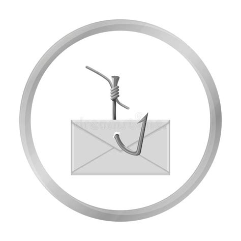 Hooked E Mail Icon In Outline Style Isolated On White Background Hackers And Hacking Symbol