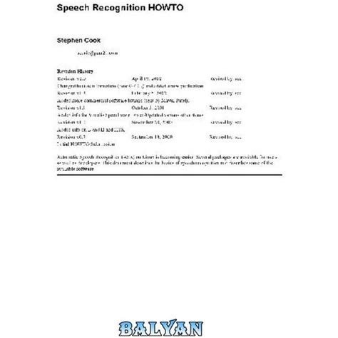 خرید و قیمت دانلود کتاب Speech Recognition Howto ترب