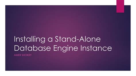 06 Sql Server Administration Installing A Stand Alone Database Engine Instance بالعربى Youtube