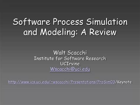 Ppt Software Process Simulation And Modeling A Review Powerpoint