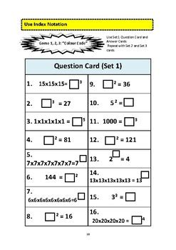 Indices Square And Cube Roots Unit 2 By Wake Up Margy TpT