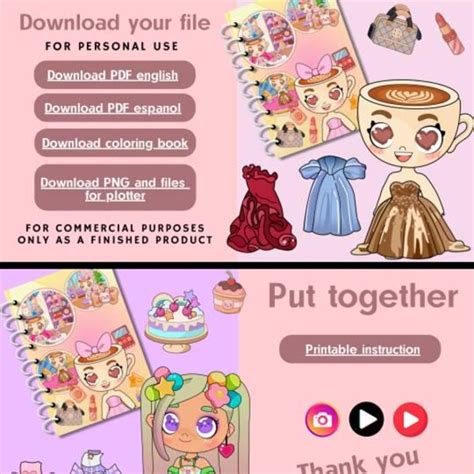 Avatar World Paper Doll Emotions Busy Book Digital Download Etsy