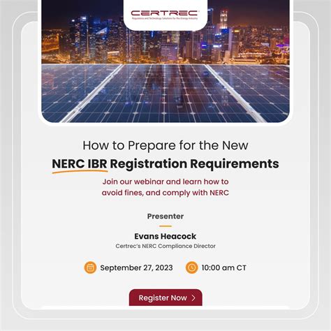 Register For Nerc Ibr Webinar With Evans Heacock Certrec Posted On The Topic Linkedin