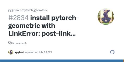 Install Pytorch Geometric With LinkError Post Link Script Failed For Package Conda Forge