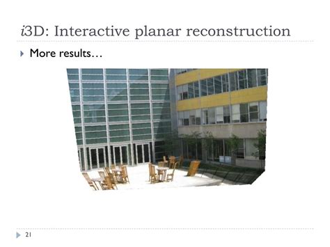 Ppt I 3d Interactive Planar Reconstruction Of Objects And Scenes