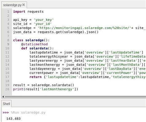 Accessing Your Solaredge Data Using Python 4 Steps Instructables