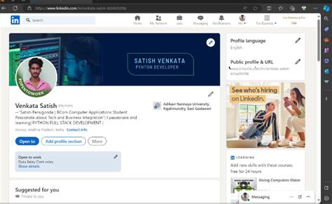 penugonda venkata satish on linkedin task 3 kiran sagar pythonlife