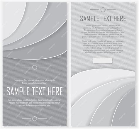 Premium Vector Set Of Grey Abstract Striped Flyers With Place For Text Vector Eps10