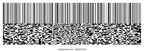Horizontal Black Barcode Qr Code On Stock Vector Royalty Free 2206297253 Shutterstock