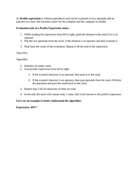 postfix expression conversion pdf algorithms and data structures