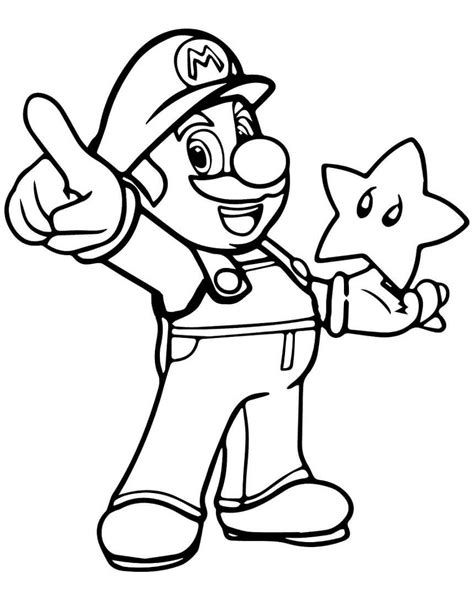 Coloriage Mario Et étoile Télécharger Et Imprimer Gratuit