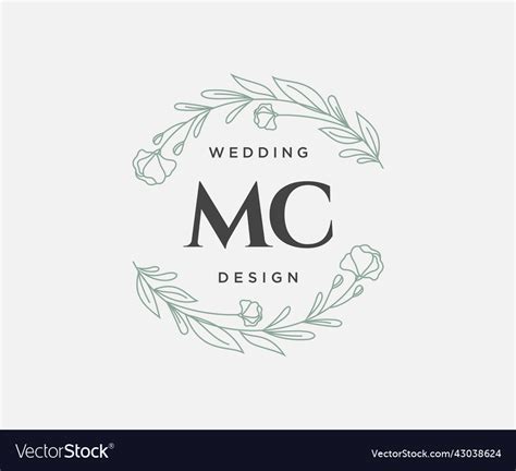 Mc Initials Letter Wedding Monogram Logos Vector Image Mc Initials Letter Wedding Monogram Logos Vector Image