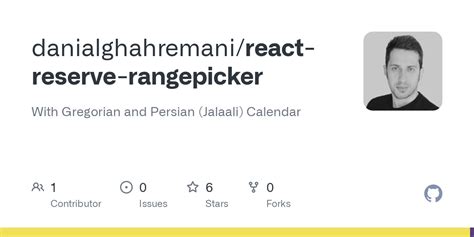 GitHub Danialghahremani React Reserve Rangepicker With Gregorian And