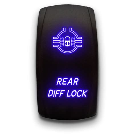 Rear Diff Lock Blue Switch Dual Light Laser Etched