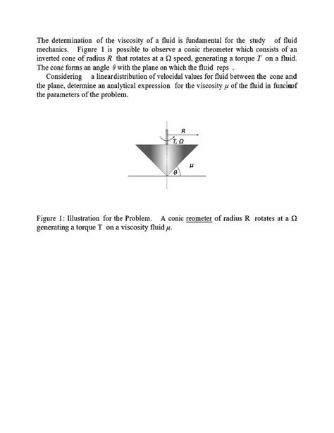 Solved The Determination Of The Viscosity Of A Fluid Is Fundamental