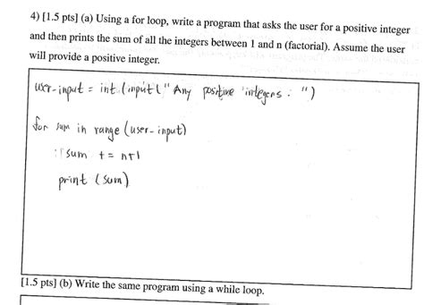 solved [1 5 ﻿pts] a ﻿using a for loop write a program