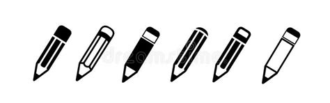 Pencil Icon Set Vector Illustration Stock Illustration Illustration