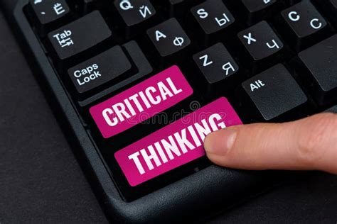 Text Sign Showing Critical Thinking Business Overview Sequence Of