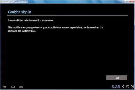 How To Bluestacks Fix Cant Establish A Reliable Data Connection To The Server And Cant Sync
