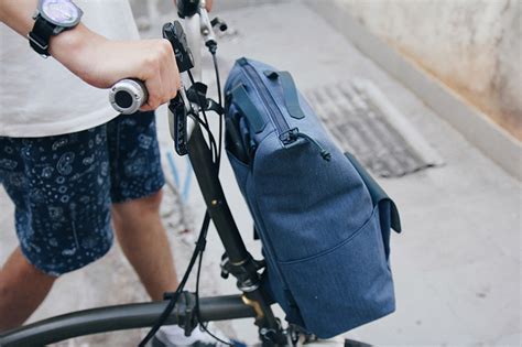 한강백팩s Blue Brompton Backpackfor Mandp Bar And Frame Handmade In Seoul